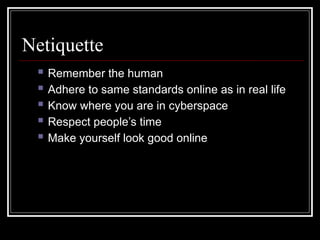 Digital Citizenship, Netiquette, and Fair Use | PPT