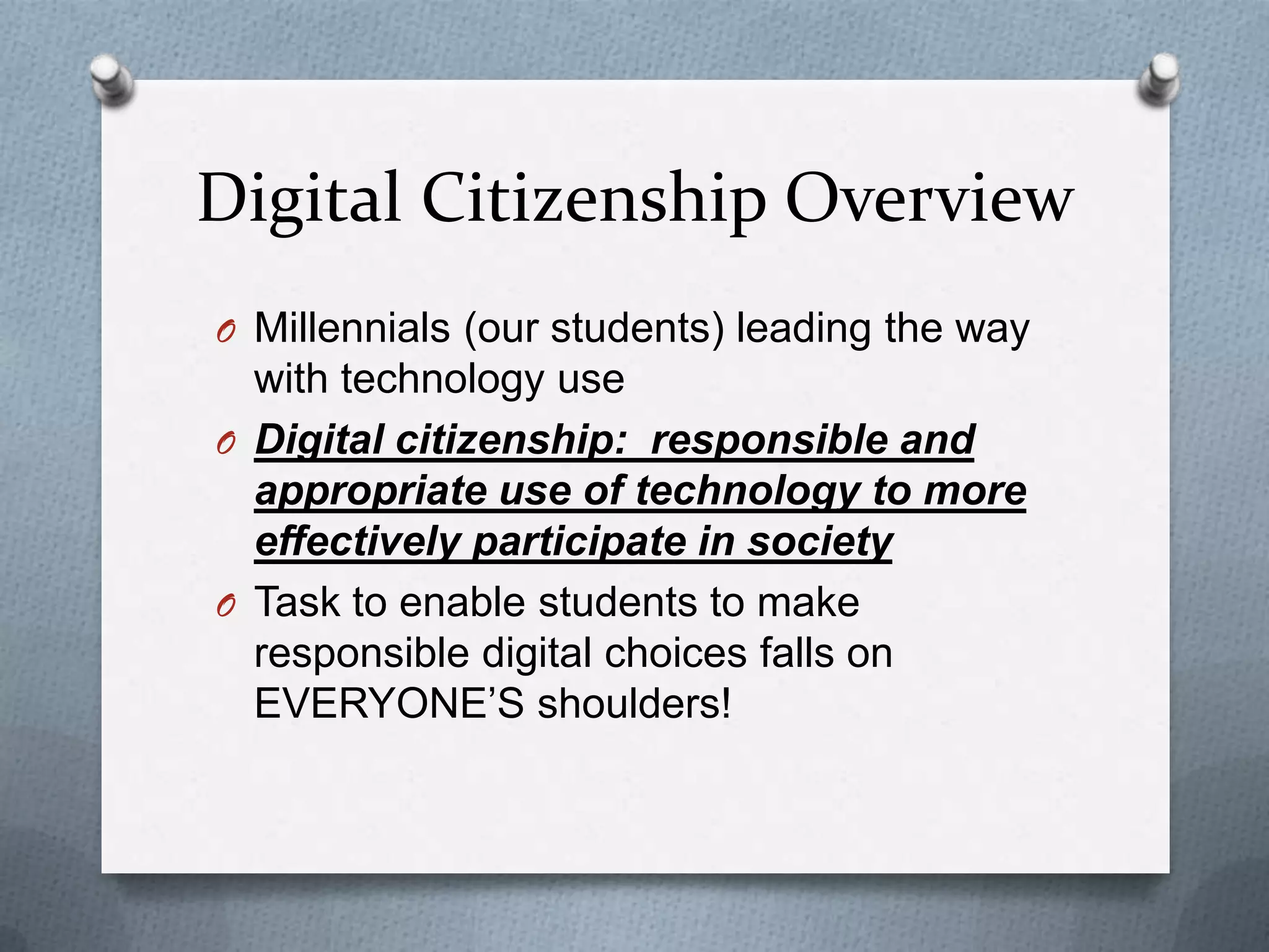 Digital Citizenship Action Plan | PPTX