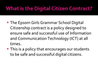 Digital citizenship contract | PPT