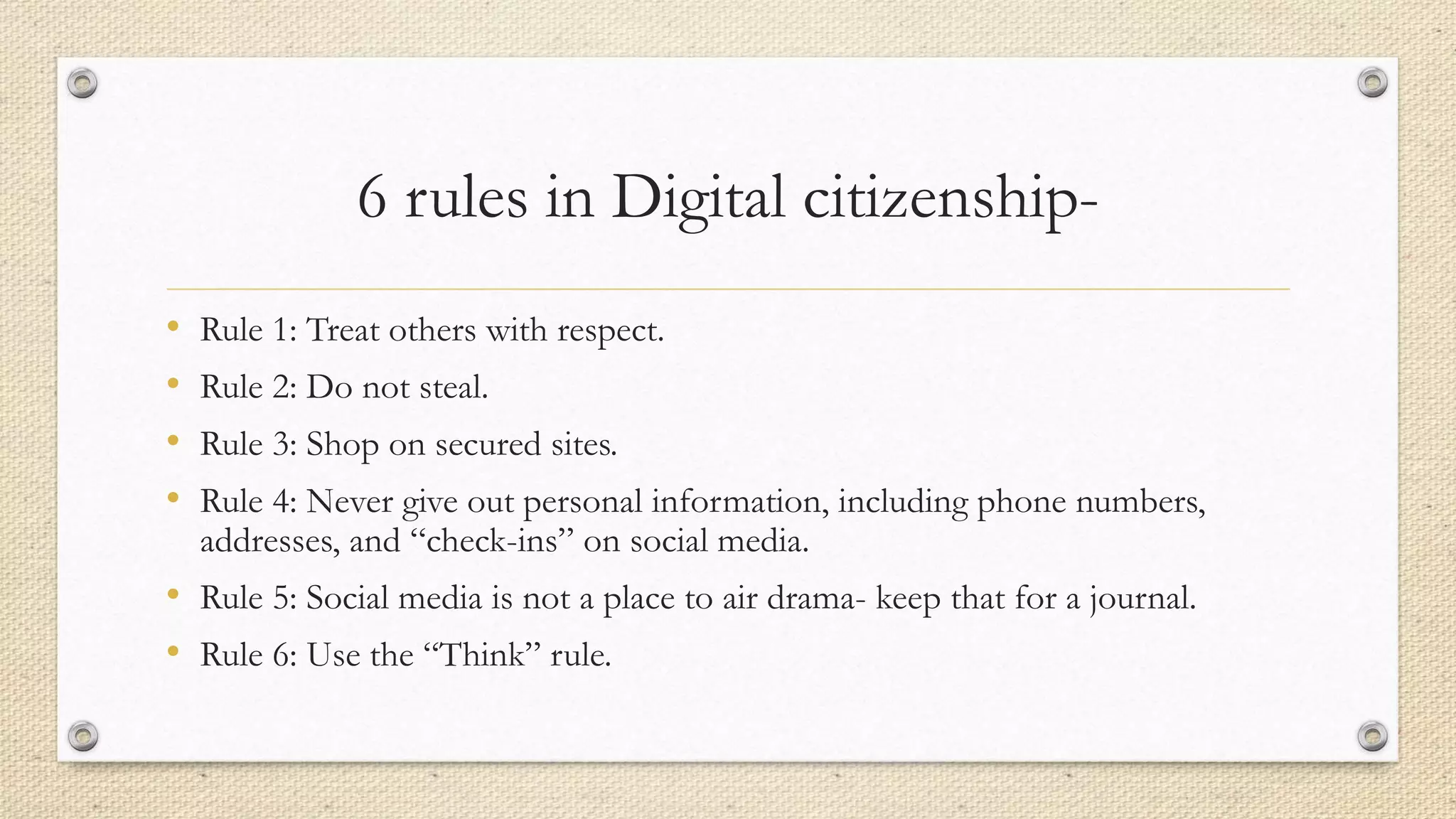 Digital citizenship in learning | PPTX