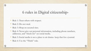 Digital citizenship in learning | PPTX