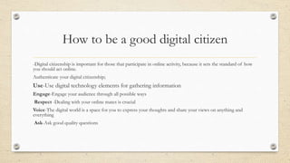 Digital citizenship in learning | PPTX