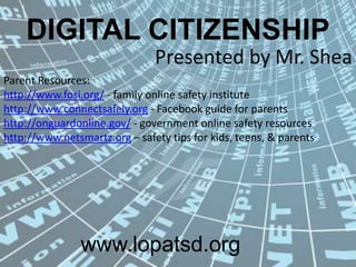 Digital Citizenship: Parent Presentation | PPT