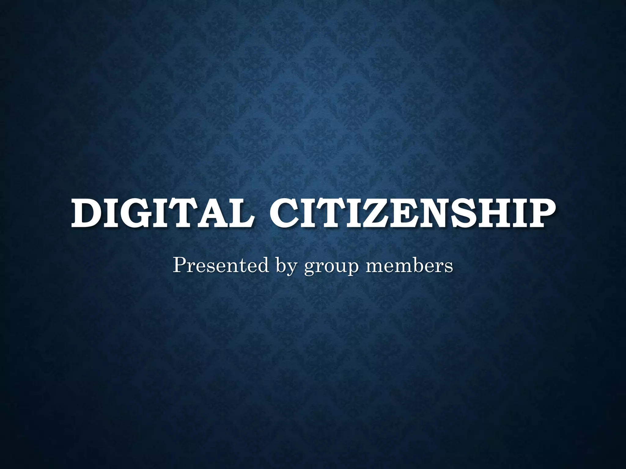 Digital citizenship power point | PPT