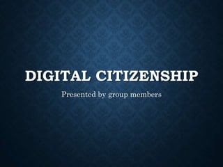 Digital citizenship power point | PPT
