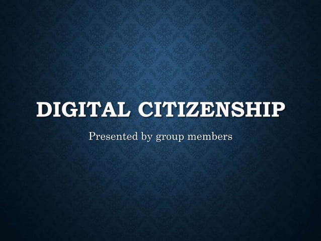 Digital citizenship power point | PPT