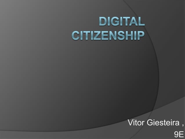 Digital Citizenship Power Point Pres. | PPT