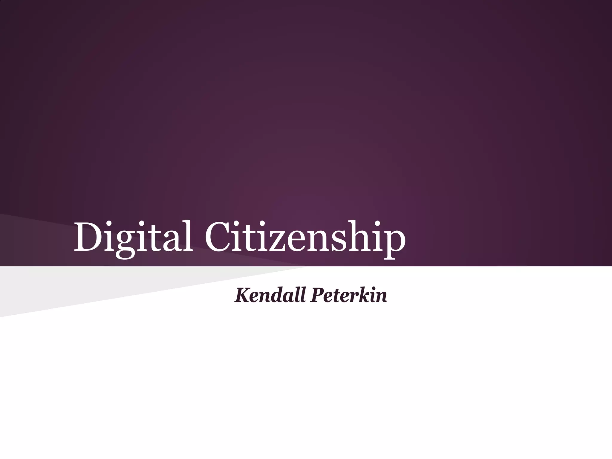 Digital citizenship presentation | PPT