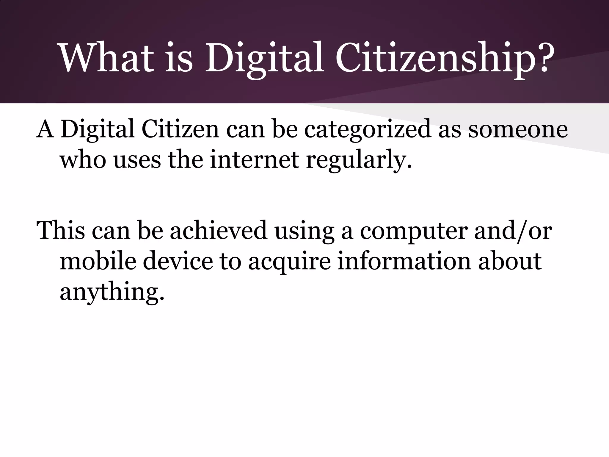 Digital citizenship presentation | PPT