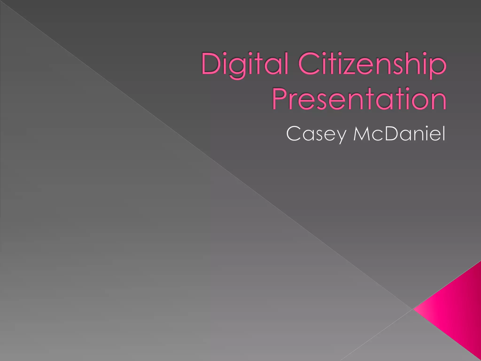 Digital citizenship presentation | PPT