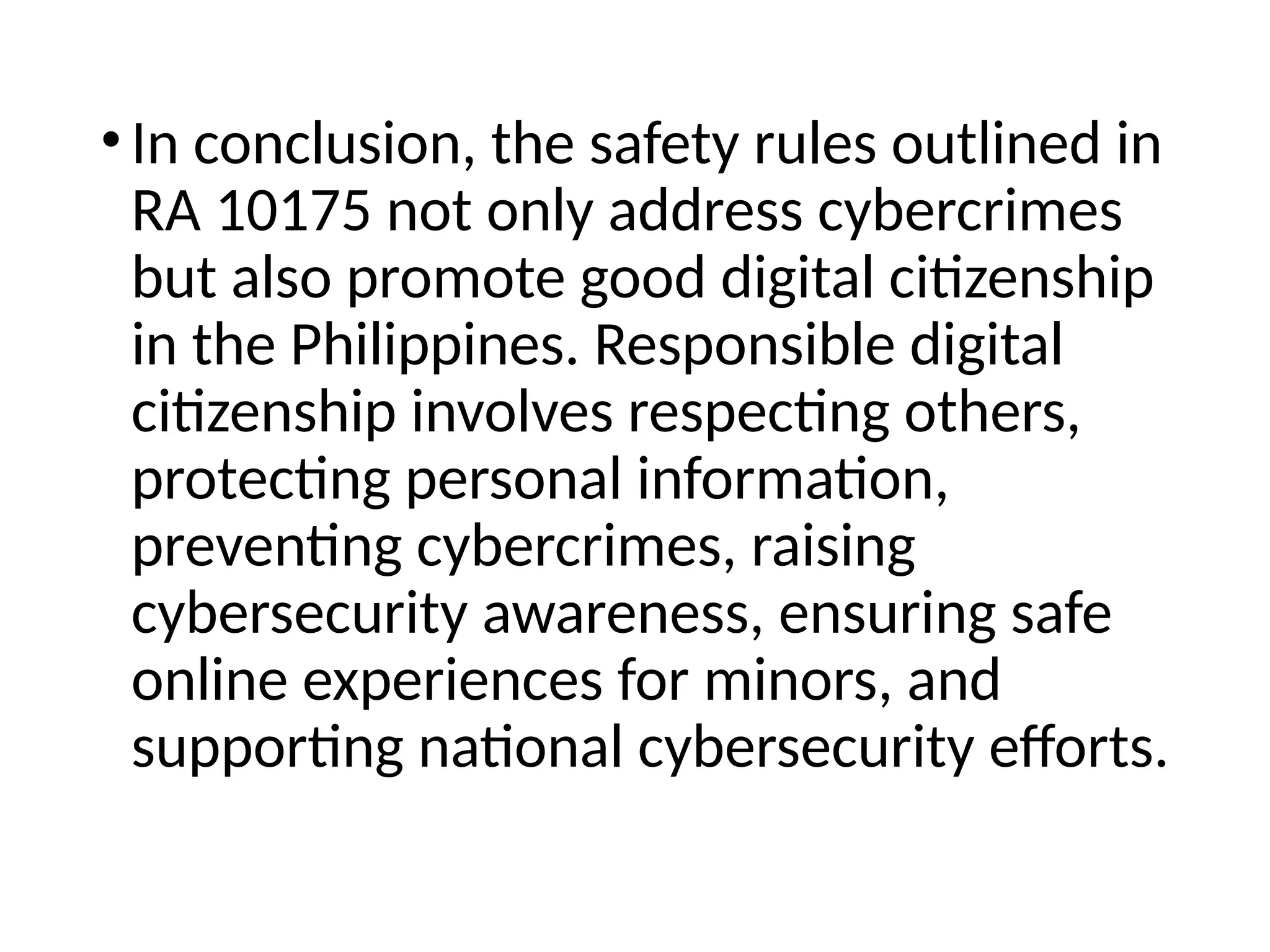 Digital citizenship Safety Rules in RA 10175.pptx