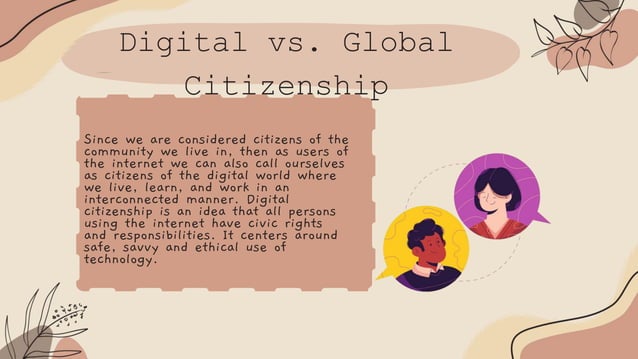 DIGITAL CITIZENSHIP VS. GLOBAL CITIZENSHIP.pptx | Internet Safety | Parenting