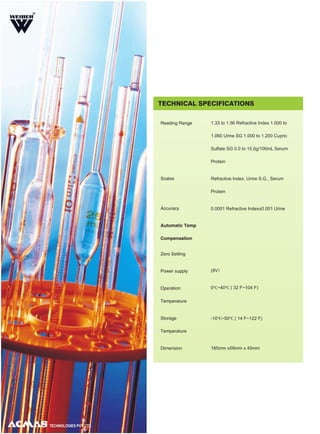Digital Clinical Refractometer by ACMAS Technologies Pvt Ltd. | PDF