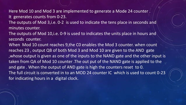 Digital clock (mod counters)using DSCH (DIGITAL SCHEMATIC) by Gaurav ...