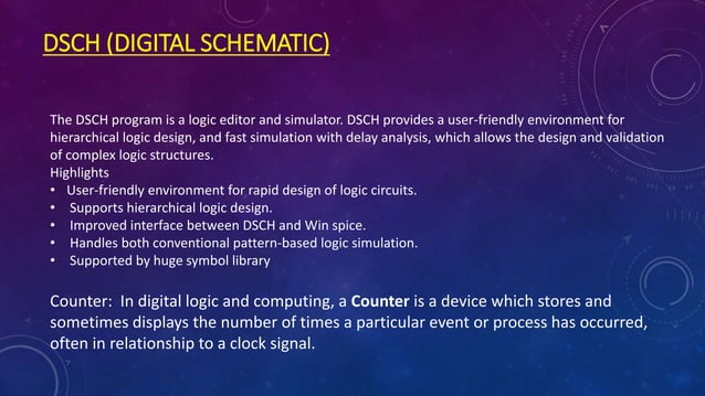 Digital clock (mod counters)using DSCH (DIGITAL SCHEMATIC) by Gaurav ...