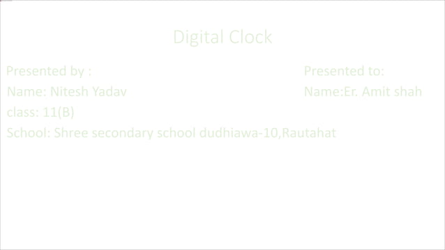 N digital clock.pptx