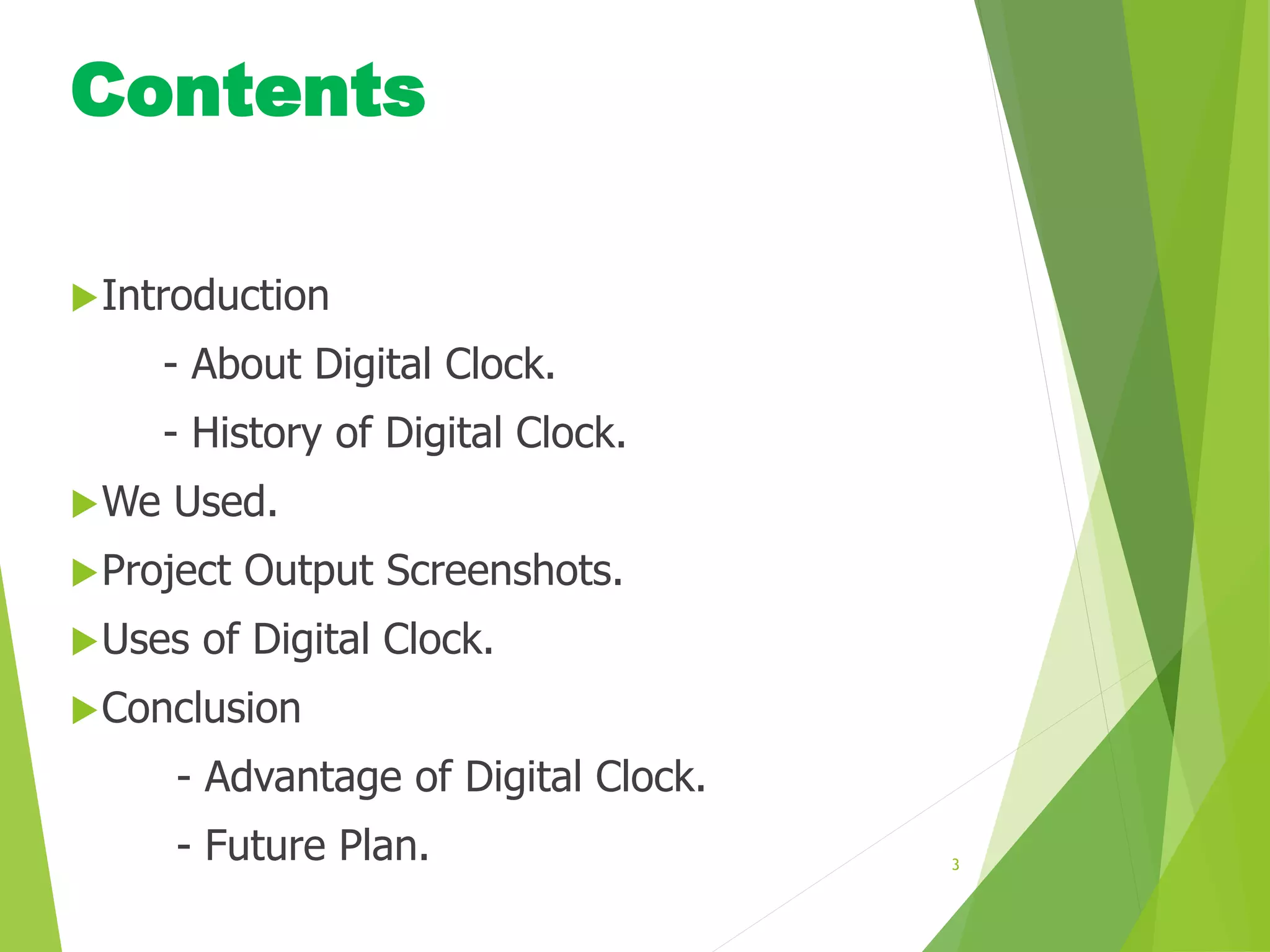 Digital clock project in C | PPT