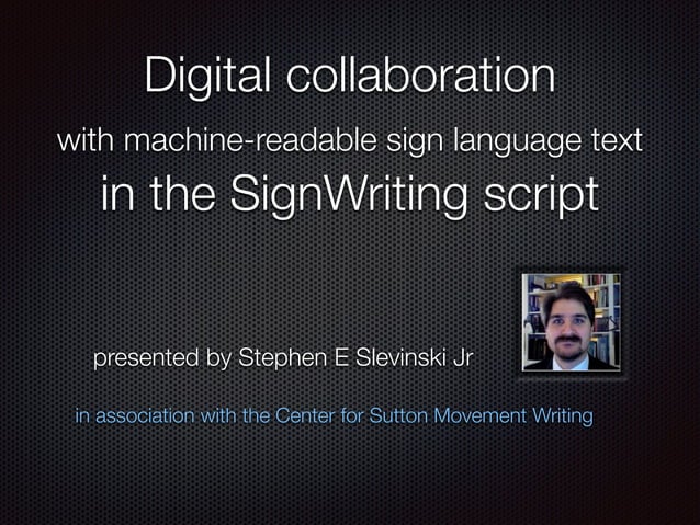 Digital collaboration with machine-readable sign language text in the ...