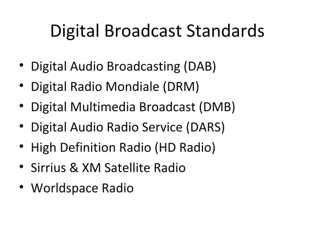 Digital commercial broadcasting | PPT