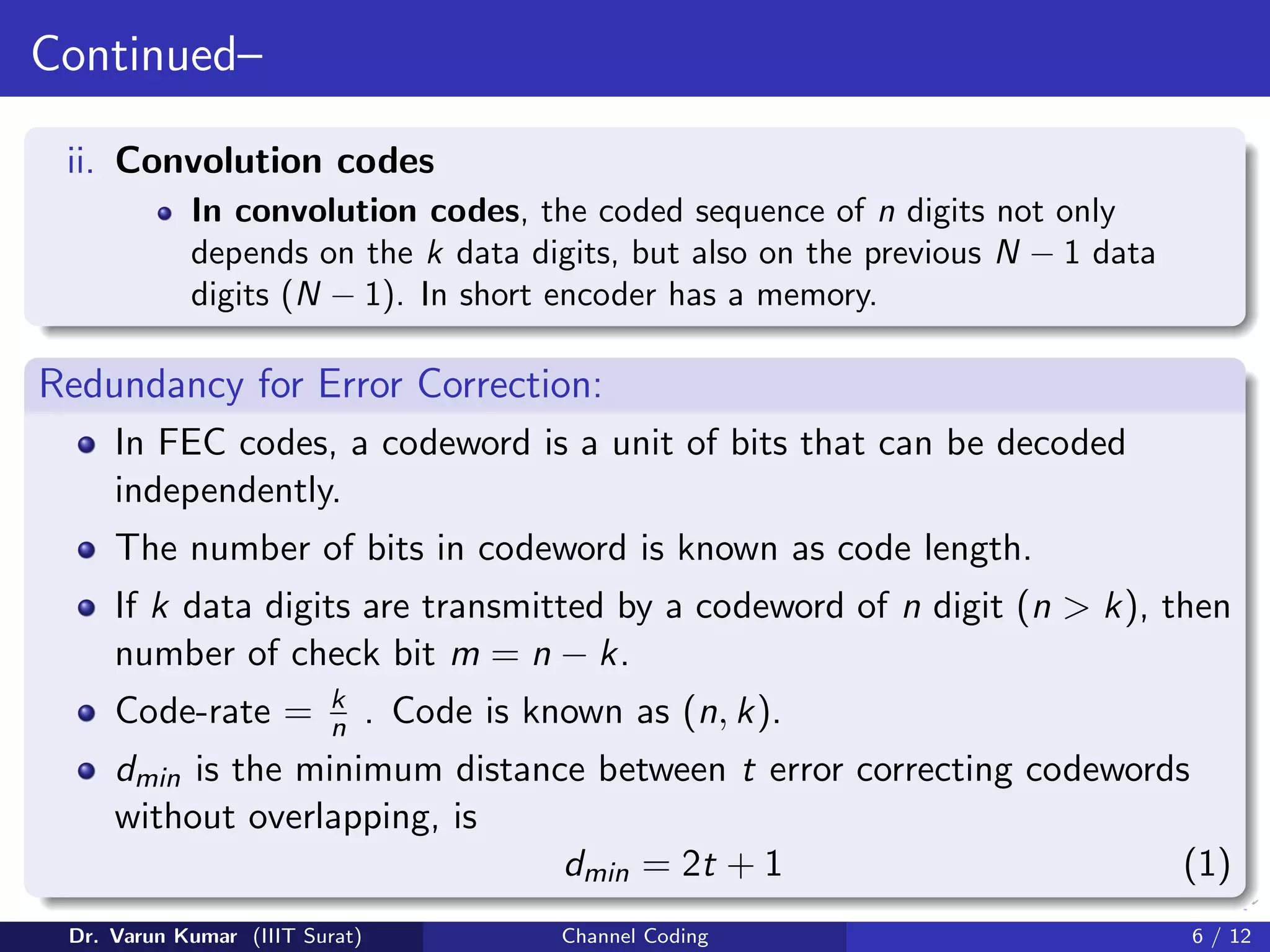 Channel Coding (Digital communication) | PDF