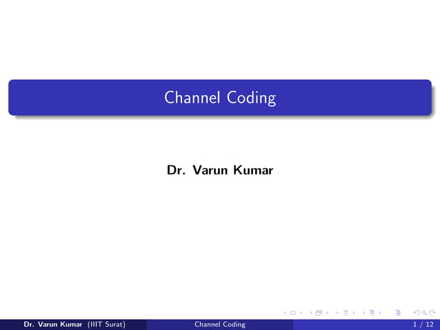 Channel Coding (Digital communication) | PPT