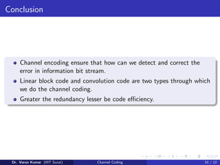 Channel Coding (Digital communication) | PDF