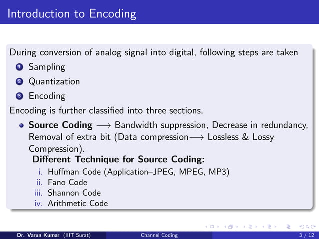Channel Coding (Digital communication) | PPT