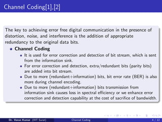 Channel Coding (Digital communication) | PDF