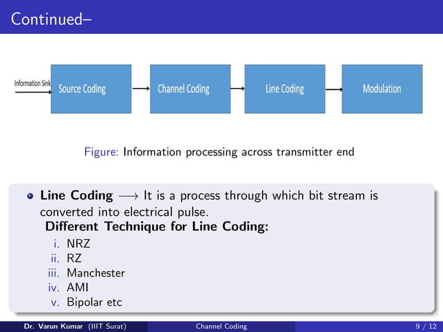 Channel Coding (Digital communication) | PPT