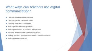 Digital communication in modern education | PPTX