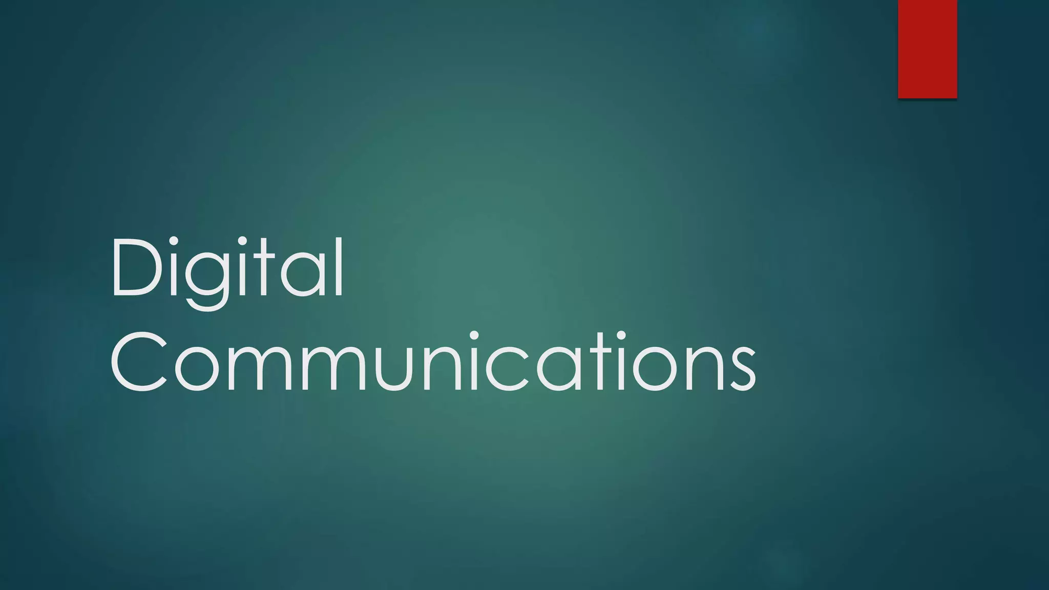 Digital communications | PPTX
