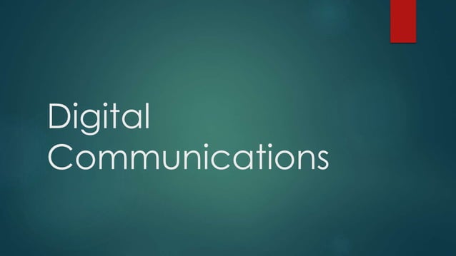 Digital communications | PPTX