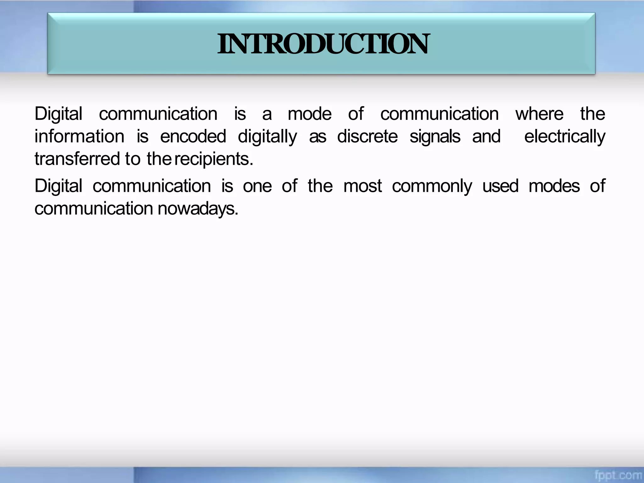 Digital Communication System || Communication Theory | PPTX