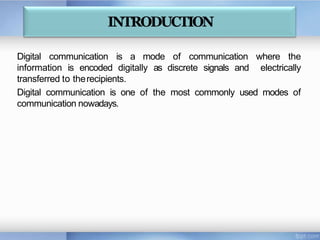 Digital Communication System || Communication Theory | PPTX