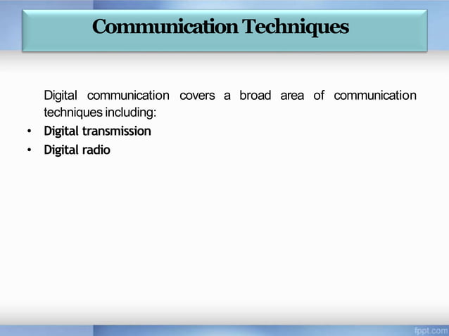 Digital Communication System Communication Theory Ppt