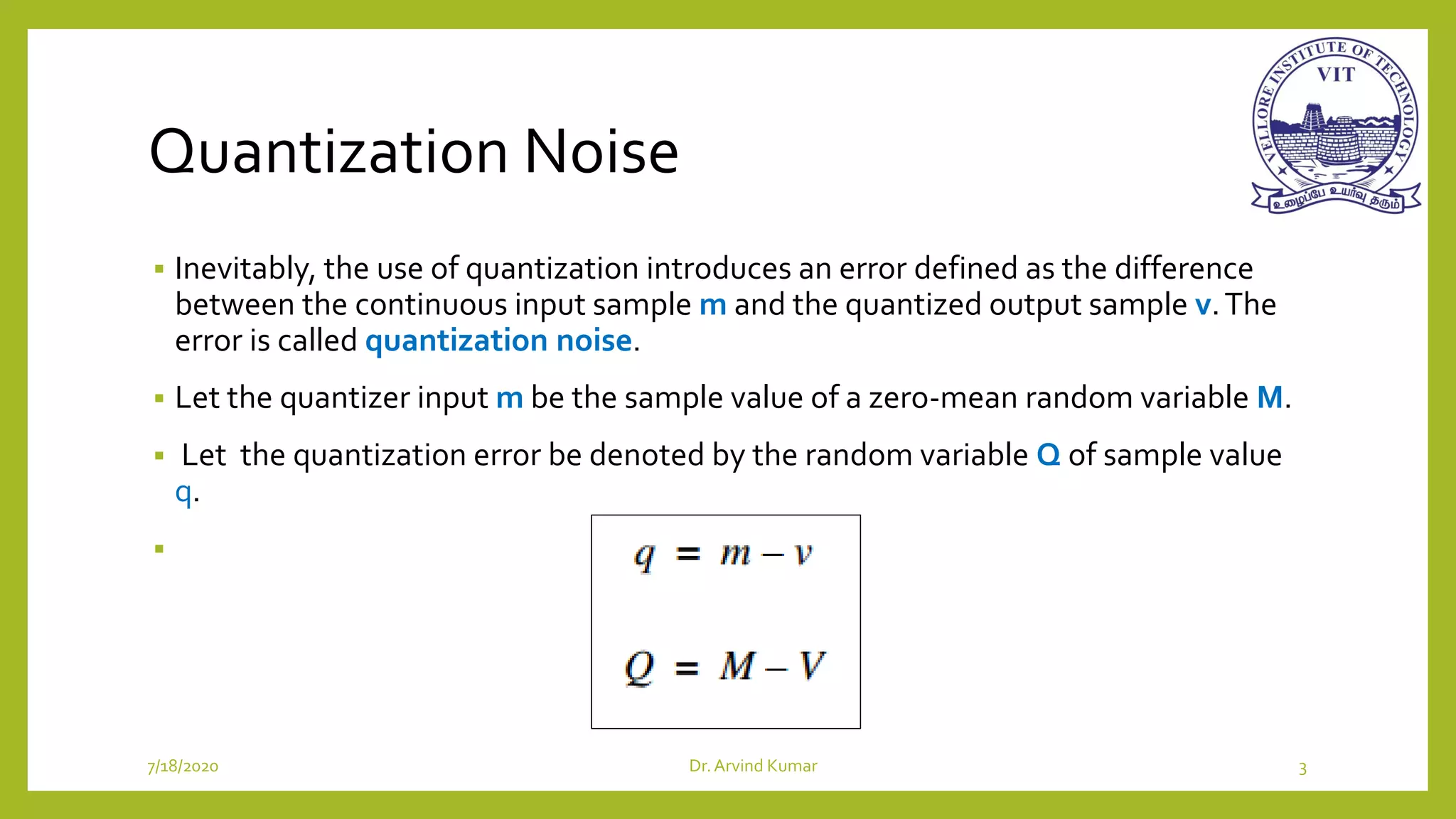 QUANTIZATION ERROR AND NOISE | PPT QUANTIZATION ERROR AND NOISE | PPT
