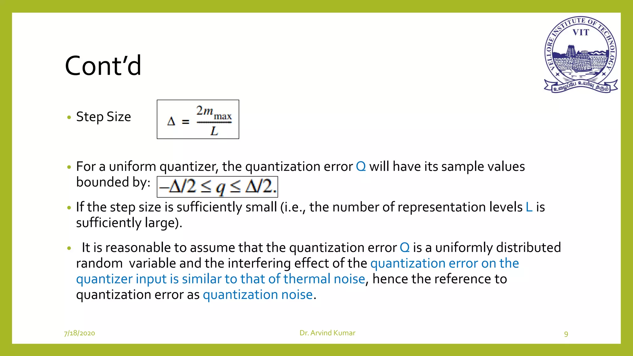 QUANTIZATION ERROR AND NOISE | PDF
