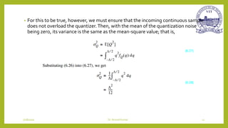 QUANTIZATION ERROR AND NOISE | PDF