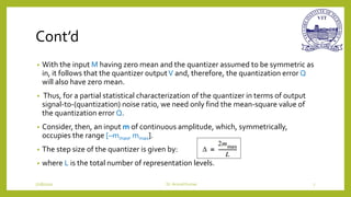 QUANTIZATION ERROR AND NOISE | PDF