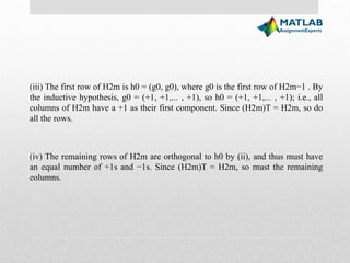 Digital Communication Through Biorthogonal Codes: A MATLAB Assignment Solution | PPT