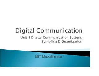Digital Communication System, Sampling & Quantization | PDF