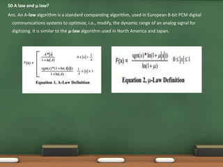 Digital communication viva questions | PPTX