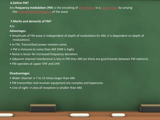 Digital communication viva questions | PPTX