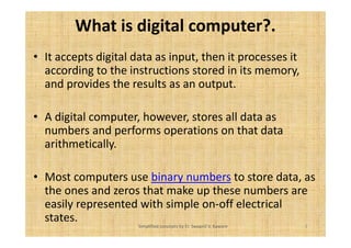 Digital computer Basics by, Er. Swapnil Kaware | PDF | Data Storage and ...