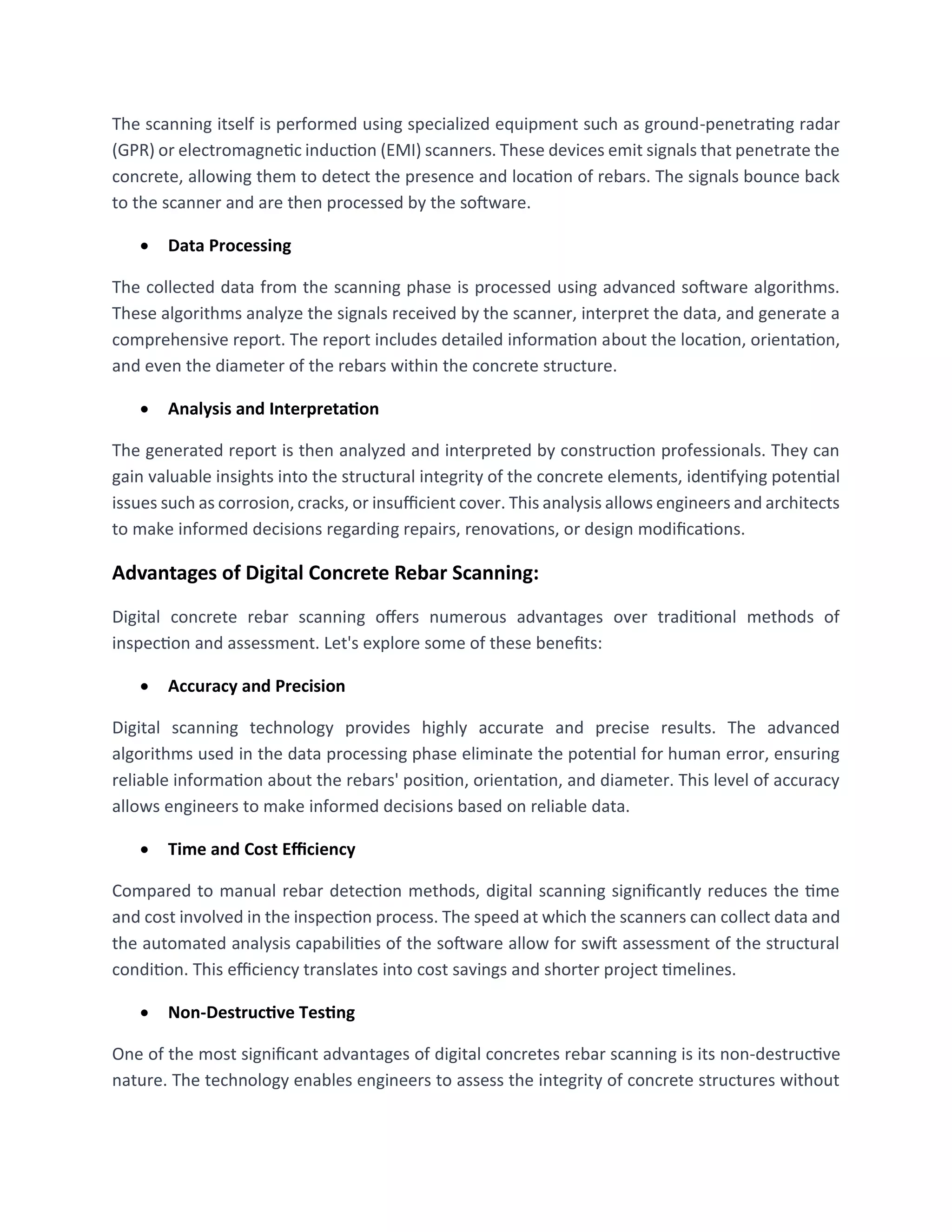 Digital Concrete Rebar Scanning Revolutionizing Construction Industry | PDF