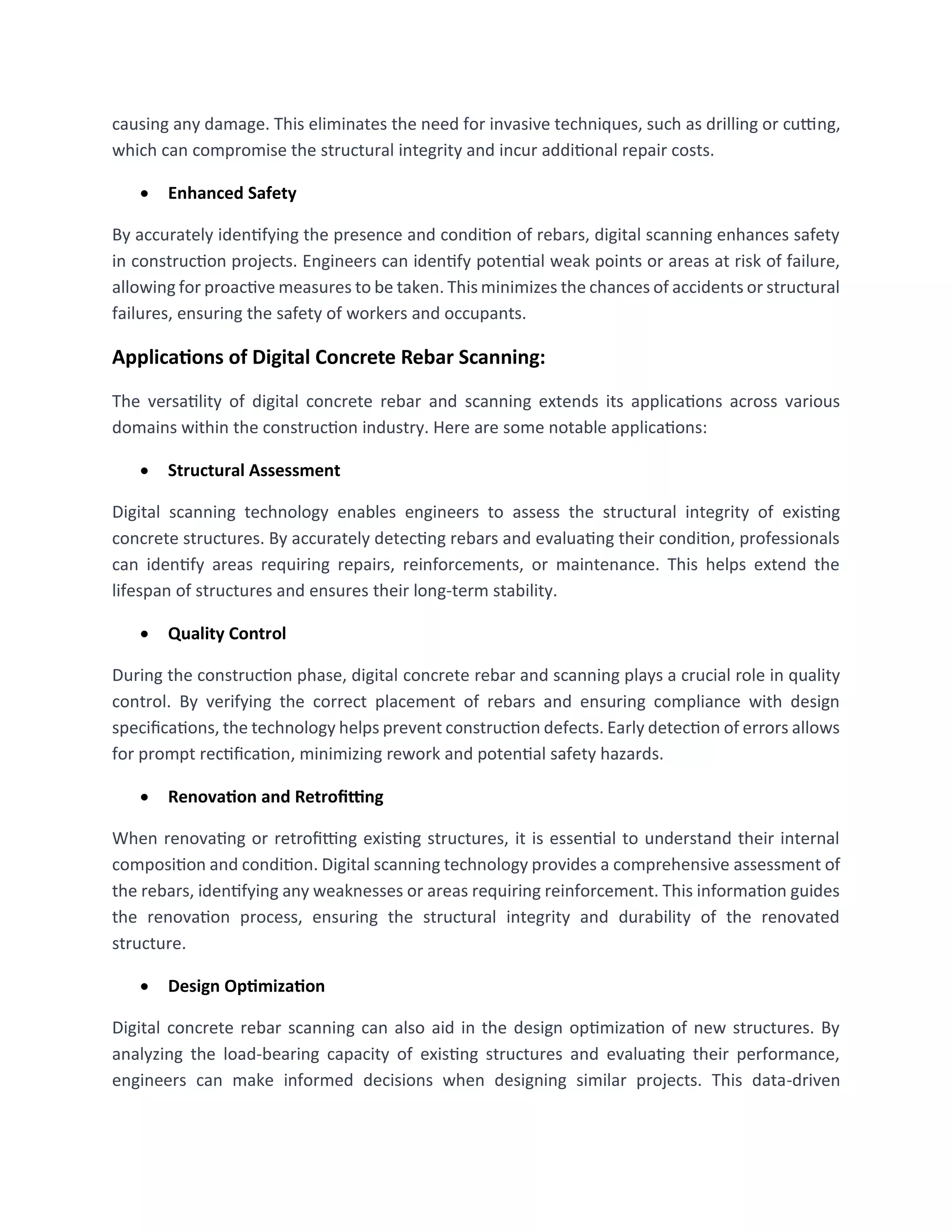 Digital Concrete Rebar Scanning Revolutionizing Construction Industry | PDF