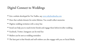 Digital connect to weddings | PPTX