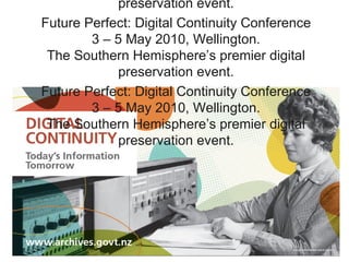 Stephen Clarke - Digital Continuity Launching into Action | PPT | Data ...