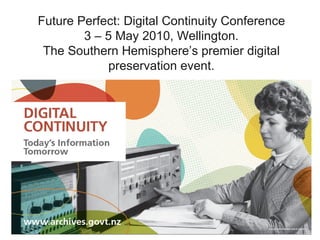 Digital Continuity Launching Into Action Ndf Ppt | PPT