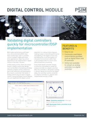 PSIM's Digital Control Module | PDF